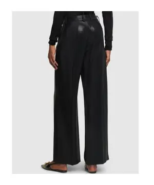 MUGLER Shiny Wool Slouch Pants