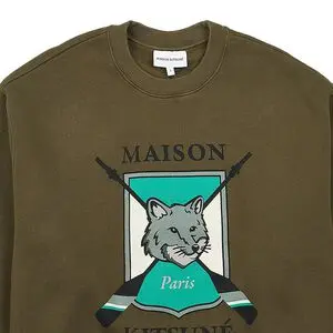 Maison Kitsuné Logo Print Cotton Sweatshirt