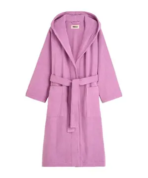 TEKLA Terry Hooded Bathrobe - Magenta