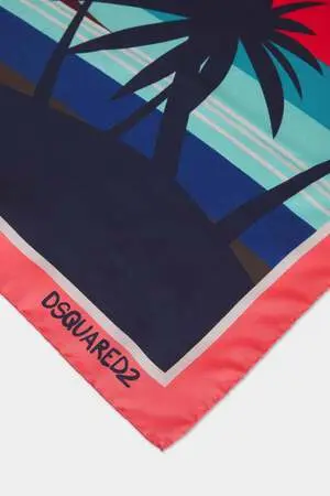 Dsquared2 Tropical Print Square Scarf - Multi-color