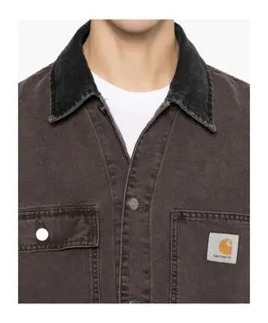 Carhartt Work In Progress Mitch Logo Patch Denim Shirt - Black