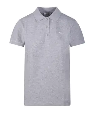 Maison Kitsuné Embroidered Fox Short Sleeve Polo - Gray
