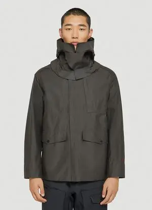 Stone Island Hooded Long-sleeved Rain Jacket