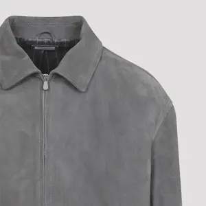 Brunello Cucinelli Suede Zip Jacket - Gray