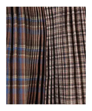 CHOPOVA LOWENA Waist-cinching Plaid Mini Skirt