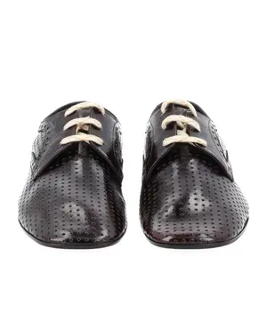 Dries Van Noten Perforated Lace-up Flats