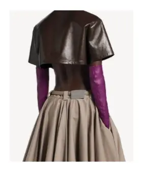 Balenciaga Cropped Leather Top