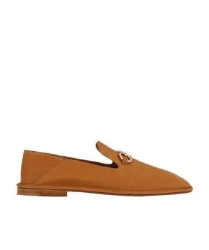 FERRAGAMO Gancini Buckled Loafers - Brown