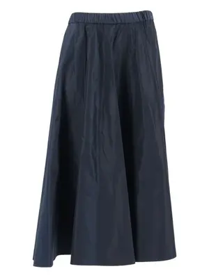 Aspesi Elasticated-waistband Pleated Midi Skirt - Black