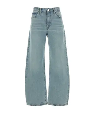 FRAME The Bow Wide-leg Jeans - Gray