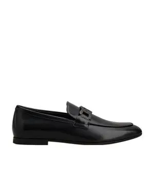 TOD'S Chain-embellished Leather Loafers