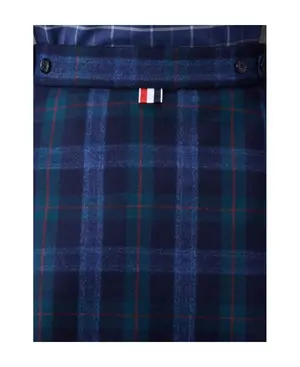 Thom Browne Plaid A-line Skirt