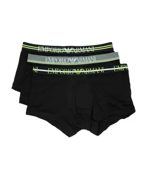 Emporio Armani Logo Boxer Underwear Three-pair - Black
