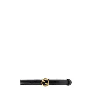 Gucci Logo Plaque Buckle Belt - Black