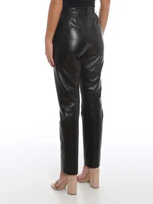 Dolce & Gabbana High Waisted Leather Trousers