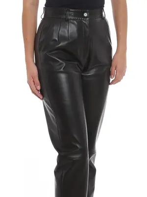 Dolce & Gabbana High Waisted Leather Trousers