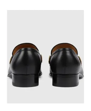 Gucci Logo Detailed Leather Loafers