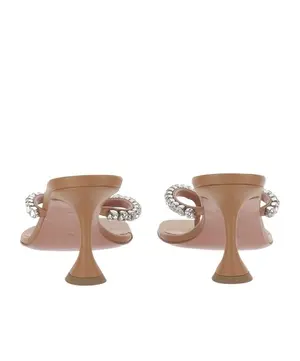 Amina Muaddi Split-toe Embellished Sandals - Brown