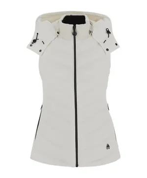 Moose Knuckles Hooded Quilted Gilet - White