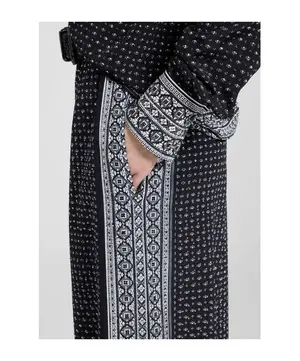Ermanno Scervino Bandana Print Silk Palazzo Trousers - Black