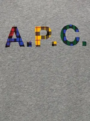 A.p.c. Logo Tartan Crewneck Sweatshirt