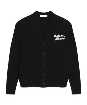 Maison Kitsuné Handwriting Comfort Ribbed Cardigan