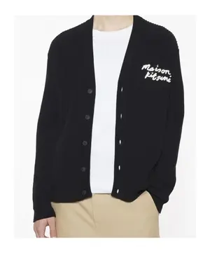 Maison Kitsuné Handwriting Comfort Ribbed Cardigan