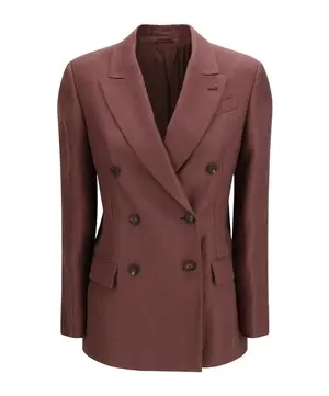 Brunello Cucinelli Double Breasted Jacket - Red