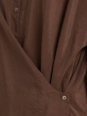 LEMAIRE Twisted Silk Blend Midi Dress
