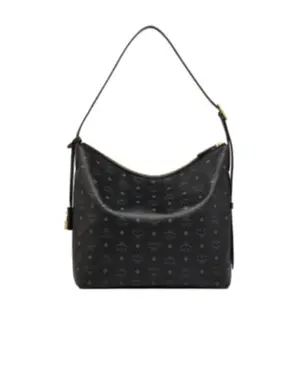 Mcm Large Aren Shoulder Bag - Black