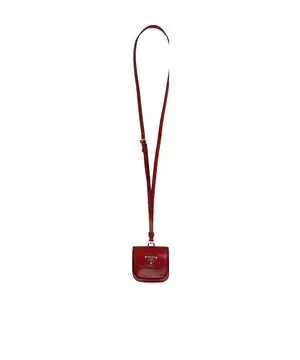 Prada Cleo Leather Airpods Case - Red