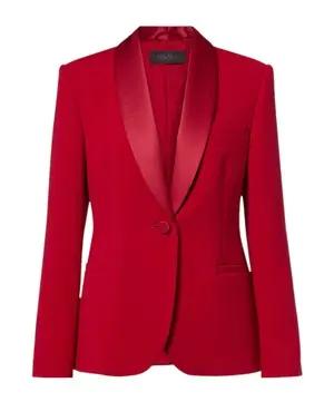 Max Mara Single Breasted Long Sleeve Blazer With Shawl Collar