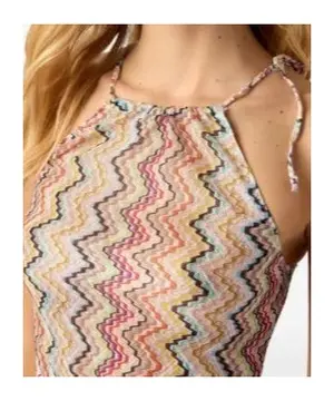 Missoni Sleeveless Tie-front Top - Nude