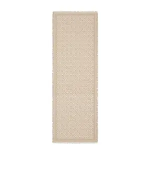 Tory Burch Monogram-print Frayed Scarf