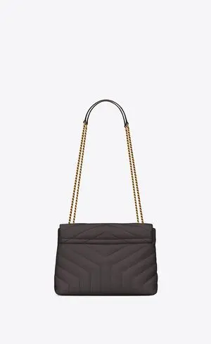 Saint Laurent Loulou Matelassé Small Shoulder Bag - Grey