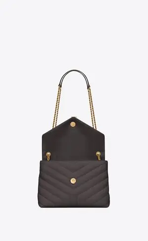 Saint Laurent Loulou Matelassé Small Shoulder Bag - Grey
