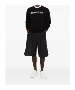 Moncler Logo Embroidered Sweatshirt - Black
