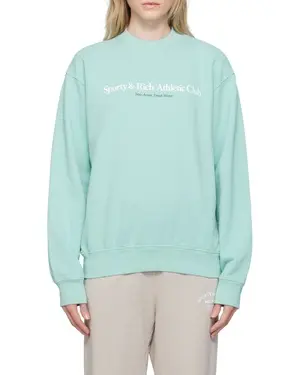 SPORTY  RICH Sporty & Rich Logo Round Neck Sweater