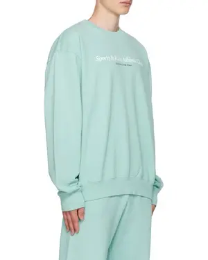 SPORTY  RICH Sporty & Rich Logo Round Neck Sweater