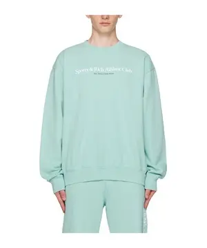 SPORTY  RICH Sporty & Rich Logo Round Neck Sweater