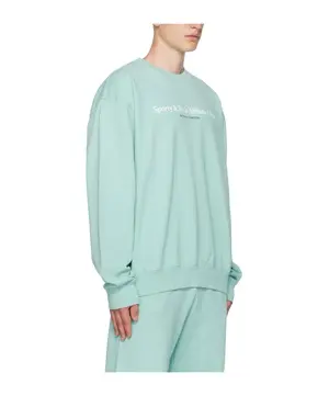 SPORTY  RICH Sporty & Rich Logo Round Neck Sweater