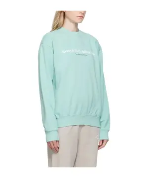 SPORTY  RICH Sporty & Rich Logo Round Neck Sweater