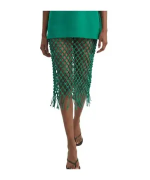 THE FRANKIE SHOP Fringed Mesh Skirt