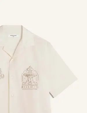 Maison Kitsuné Semi-sheer Short-sleeved Shirt