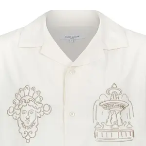 Maison Kitsuné Semi-sheer Short-sleeved Shirt