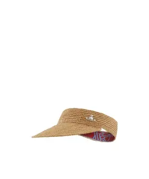 VIVIENNE WESTWOOD Raffia Visor With Orb Motif