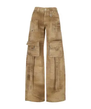 Blumarine Loose Fit Cargo Pants With Belt Loops