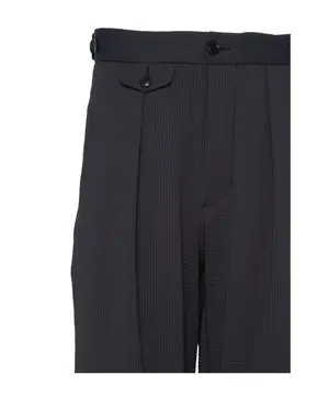 Emporio Armani Button Detailed Wide Leg Trousers