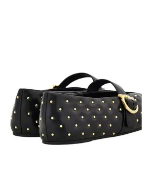 FERRAGAMO Studded Gancini Buckle Ballet Flat