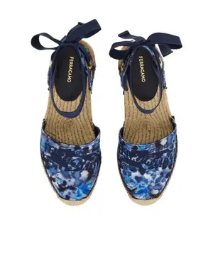 FERRAGAMO Espadrille Wedge With Ankle Tie